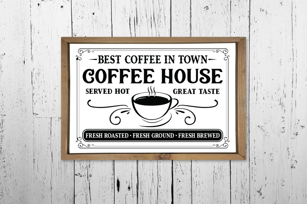 Coffee House - Vintage Coffee Sign SVG - So Fontsy