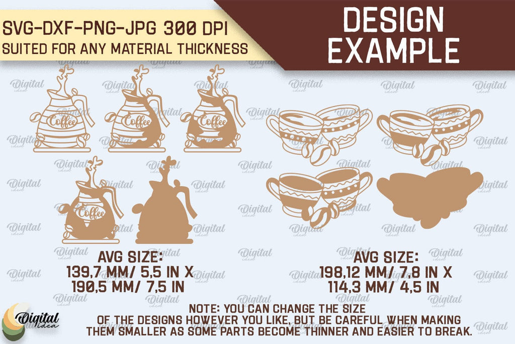 Coffee Layered Wall Decor Laser Cut. Coffee Design SVG - So Fontsy