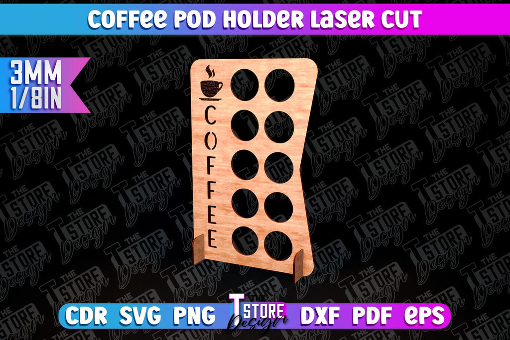 Coffee Pod Holder Laser Cut | Laser Cut Design | CNC File - So Fontsy