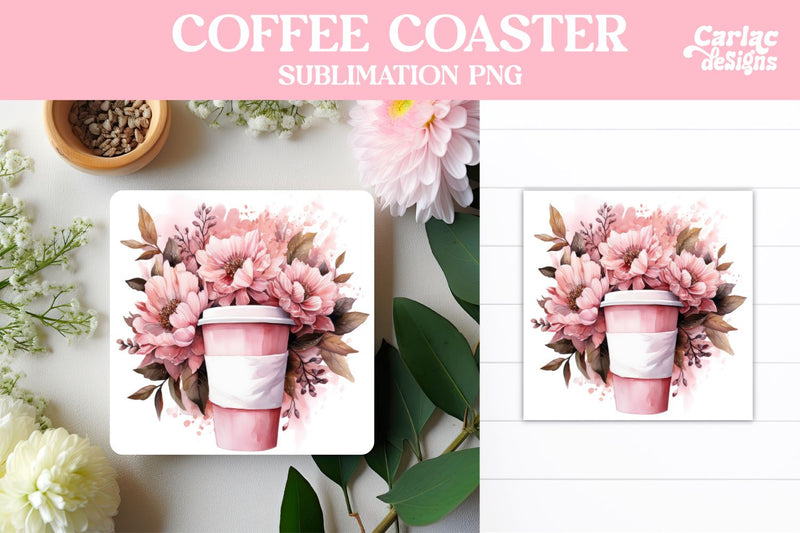 Coffee Square Coaster Sublimation Bundle - So Fontsy