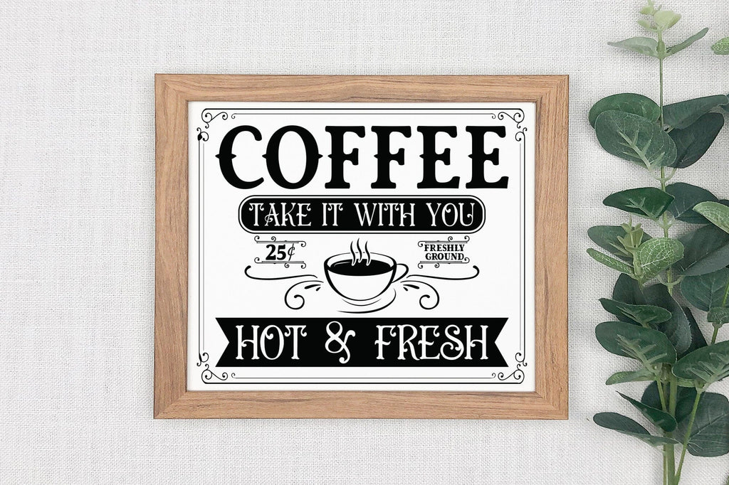 Coffee SVG | Vintage Coffee Sign SVG - So Fontsy
