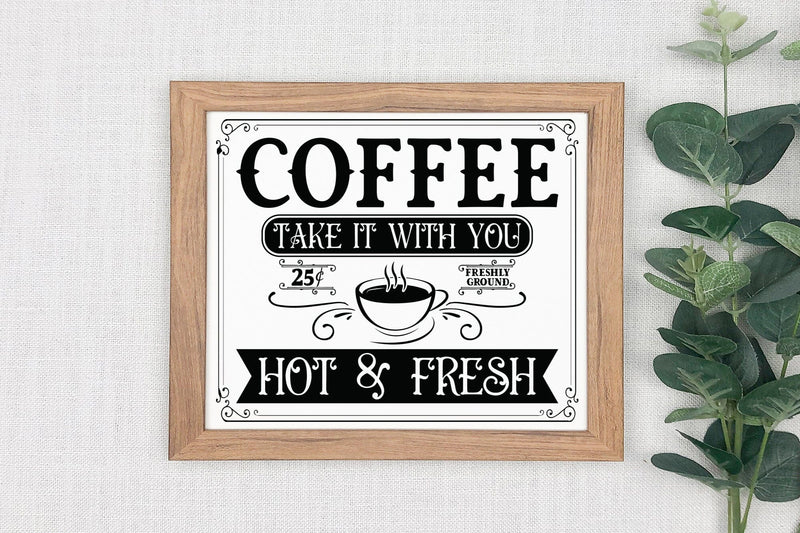 Coffee SVG | Vintage Coffee Sign SVG - So Fontsy