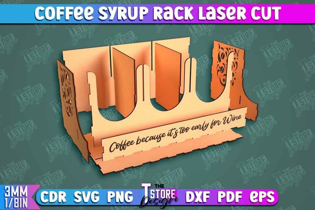 Coffee Syrup Rack | Desktop Organizer | Coffee Shop Organizer | Tea Bag ...