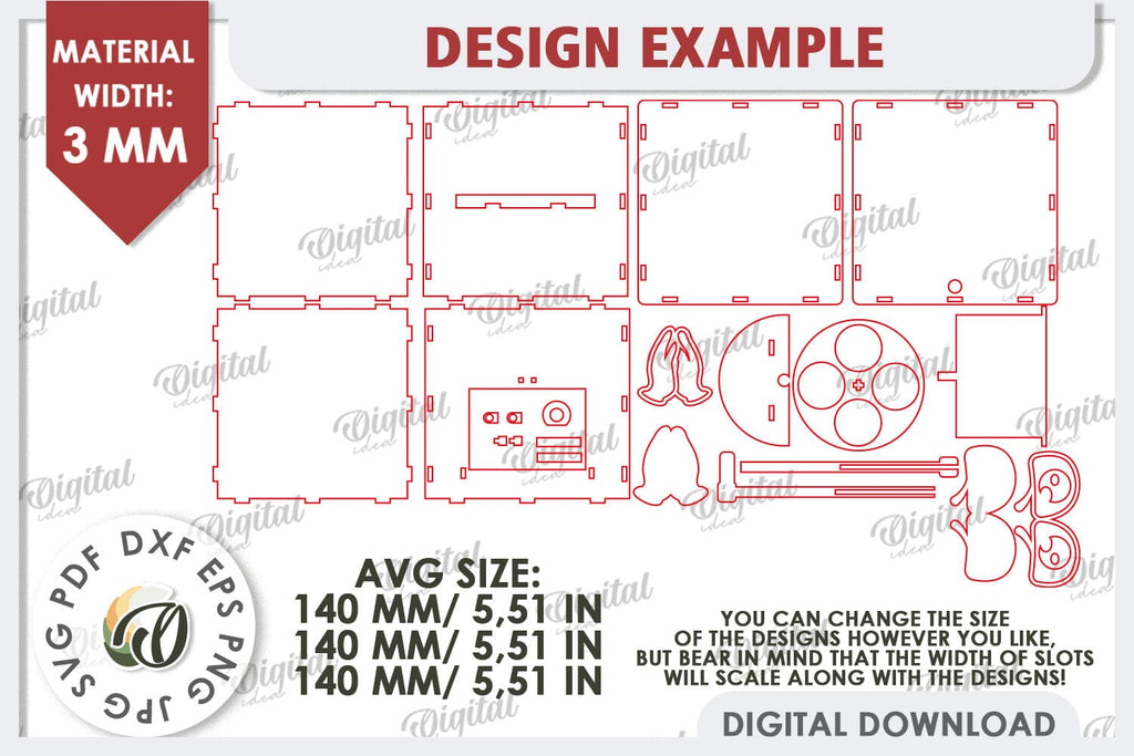 Coin Bank Boxes Laser Cut Bundle. Wooden Piggy Banks SVG - So Fontsy
