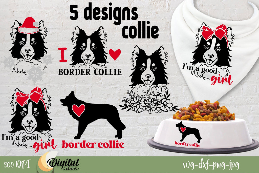 Collie SVG. Dog Small Bundle. Dog SVG Design - So Fontsy