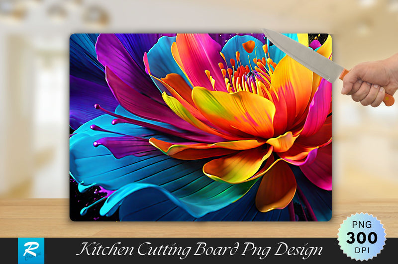 Color Splash Series Background Cutting Board - So Fontsy