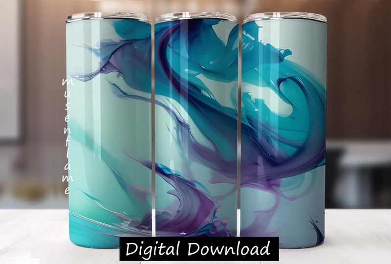 Color Swirl | Straight Sublimation Tumbler Design 20oz, 30oz - So Fontsy