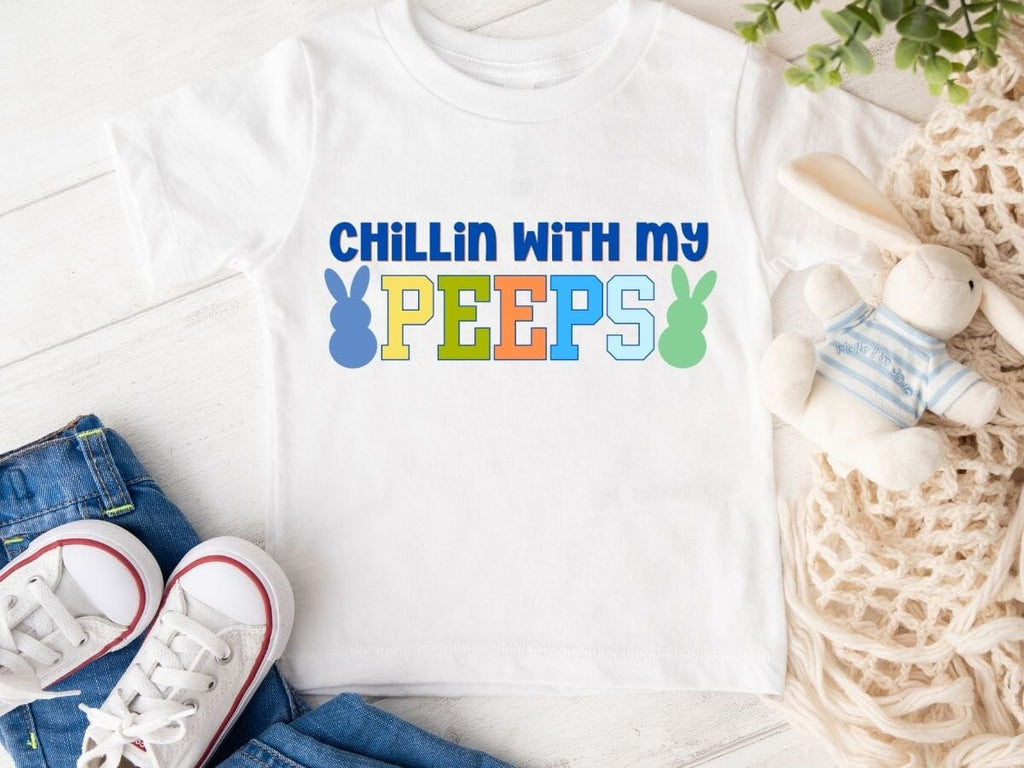 Colorful Boy Chillin With My Peeps Easter SVG PNG EPS DXF - So Fontsy