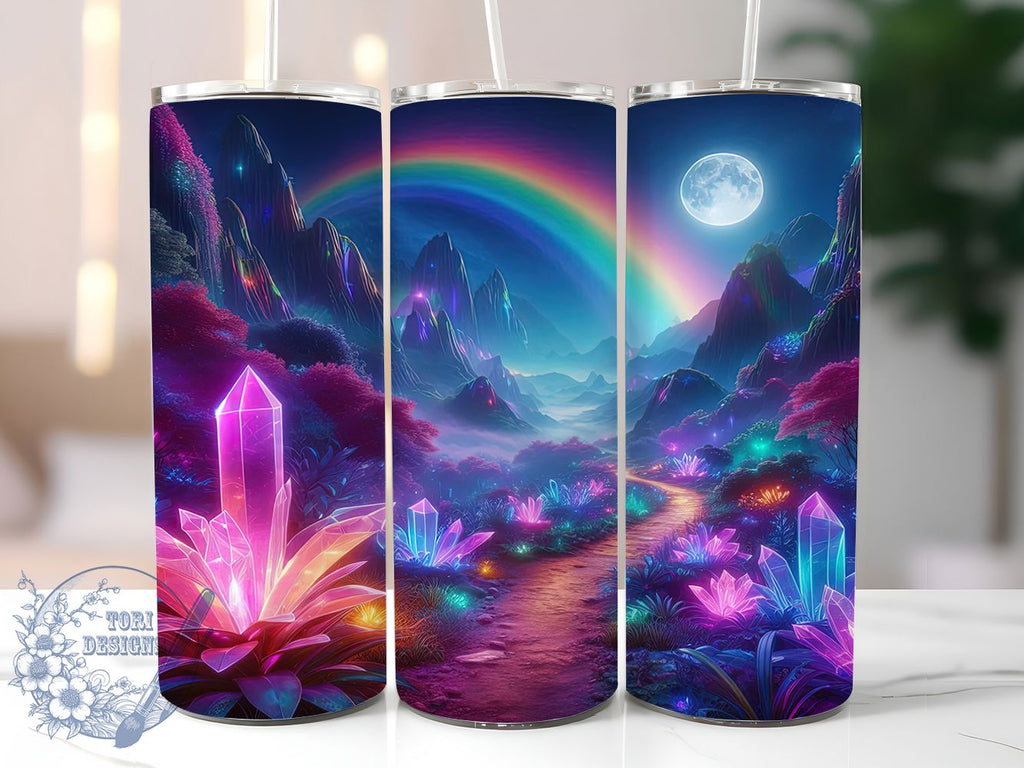 Colorful Crystal Gemstone Tumbler, Gemstone Pattern Design, Crystal ...