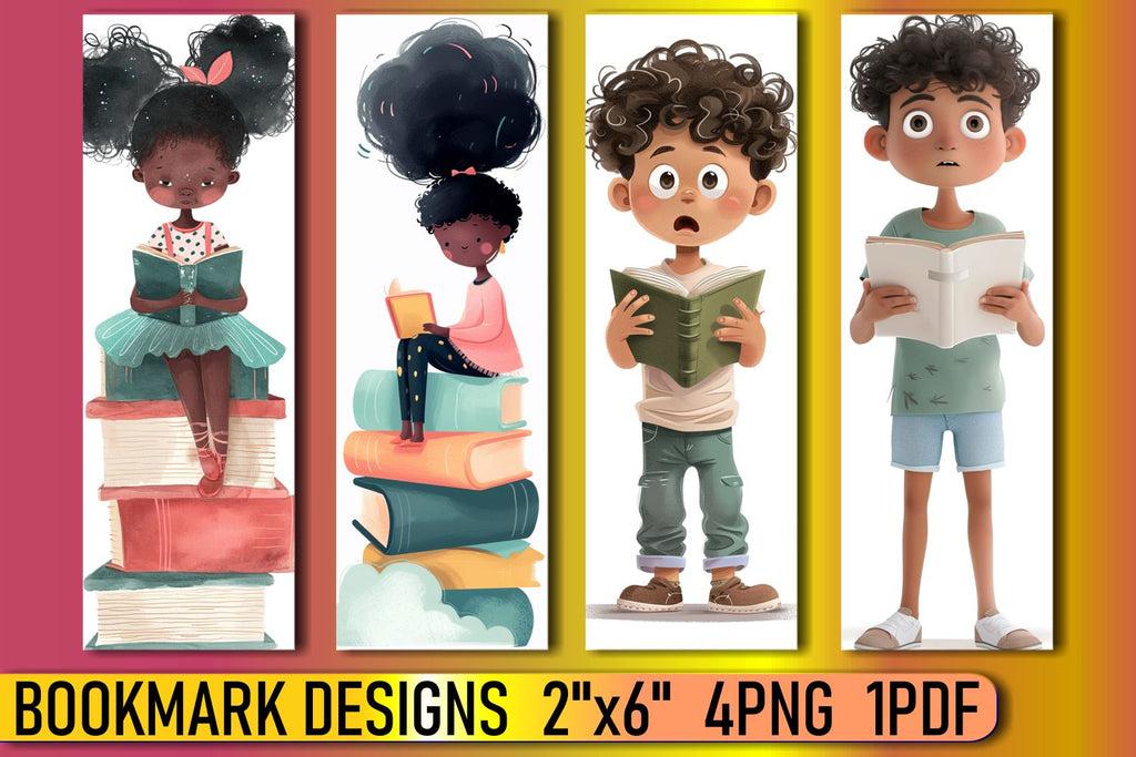 Colorful Kid's Bookmark Set - So Fontsy