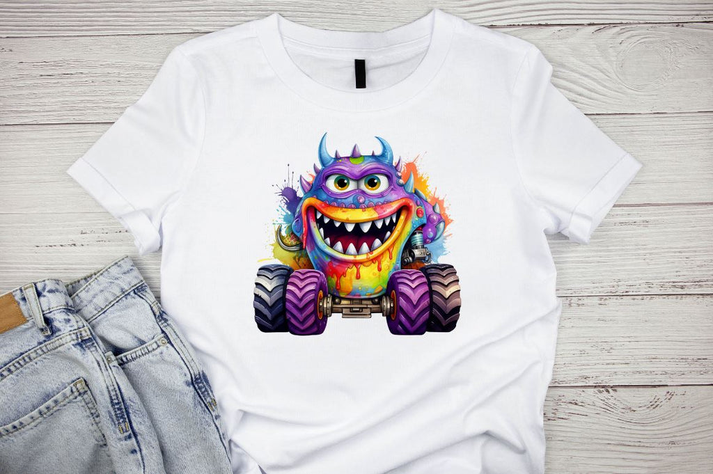 Colorful Monster Truck Sublimation Bundle - So Fontsy