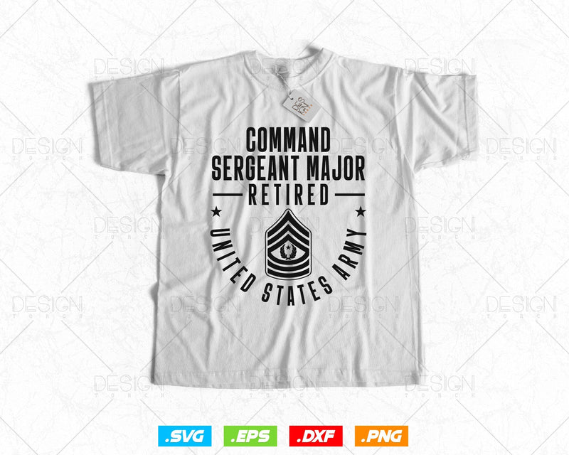 Command Sergeant Major Retired Svg Png, United States Army Retirement ...