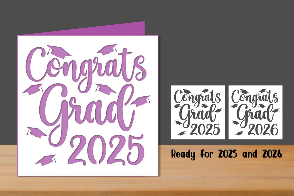 Congrats Grad Papercut Card, Class of 2025, Grad 2025 - So Fontsy