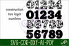 Construction numbers two layer wall sign SVG cut files - So Fontsy