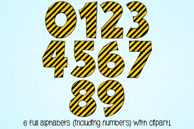 Construction Truck Doodle Alphabet, Dump Truck Alpha Set PNG - So Fontsy