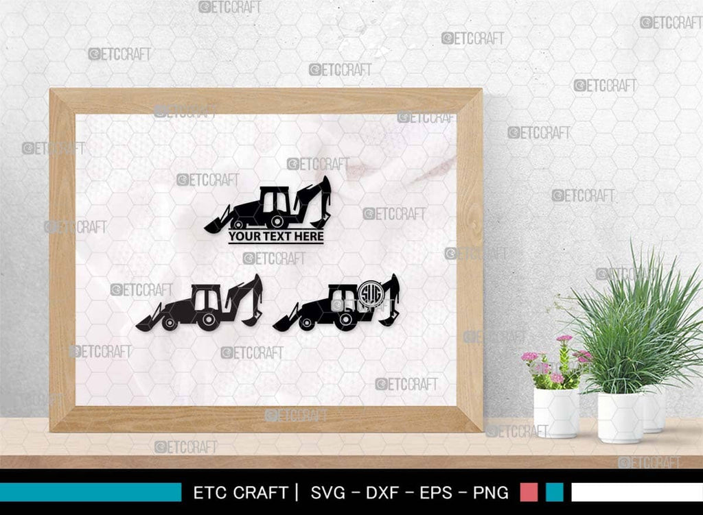 Construction Truck SVG Cut Files, Dump Truck Silhouette, Backhoe Svg ...