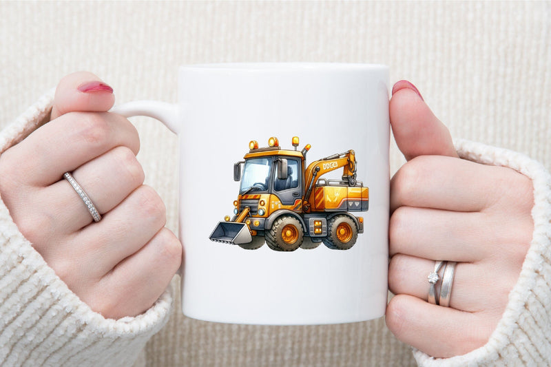 Construction Vehicles Clipart Png Bundle - So Fontsy