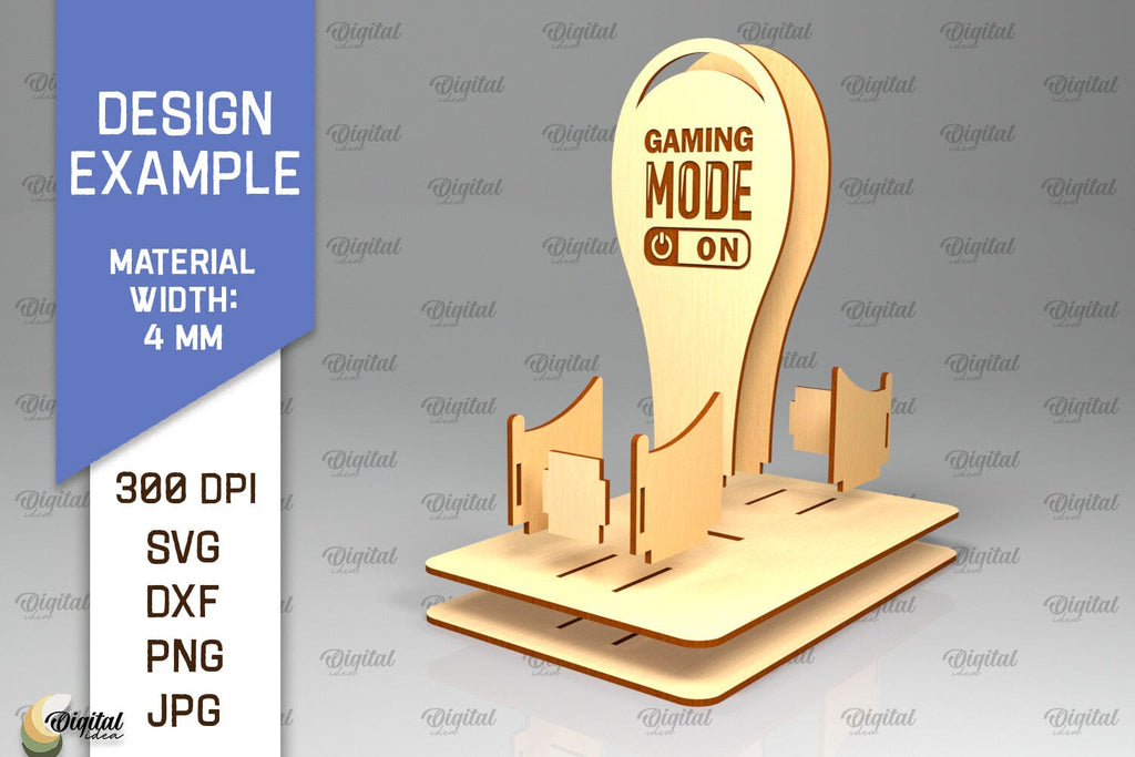 Controller Stand Laser Cut. Gaming Stand SVG Design - So Fontsy