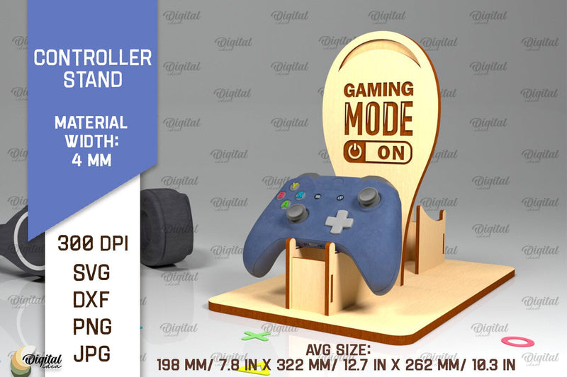 Controller Stand Laser Cut. Gaming Stand SVG Design - So Fontsy