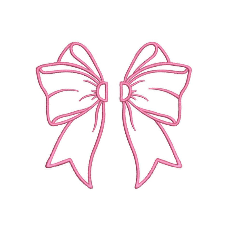 Coquette Split Bow Applique Embroidery Design, 5 sizes, Instant ...