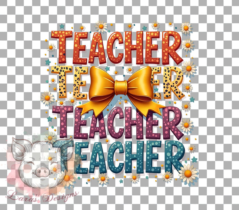 Coquette Teacher Png, Retro Teacher Png, Back to School Png, Teacher ...