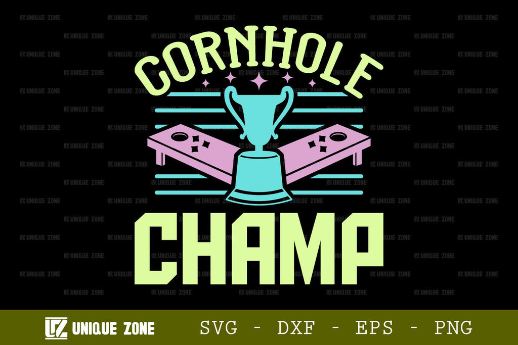 Cornhole Champ SVG Cornhole Game Tshirt Bundle Cornhole Quote Design ...