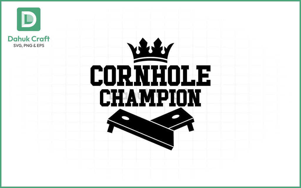 Cornhole Champ SVG – Trophy Style Cornhole Champ SVG PNG & EPS V - So ...
