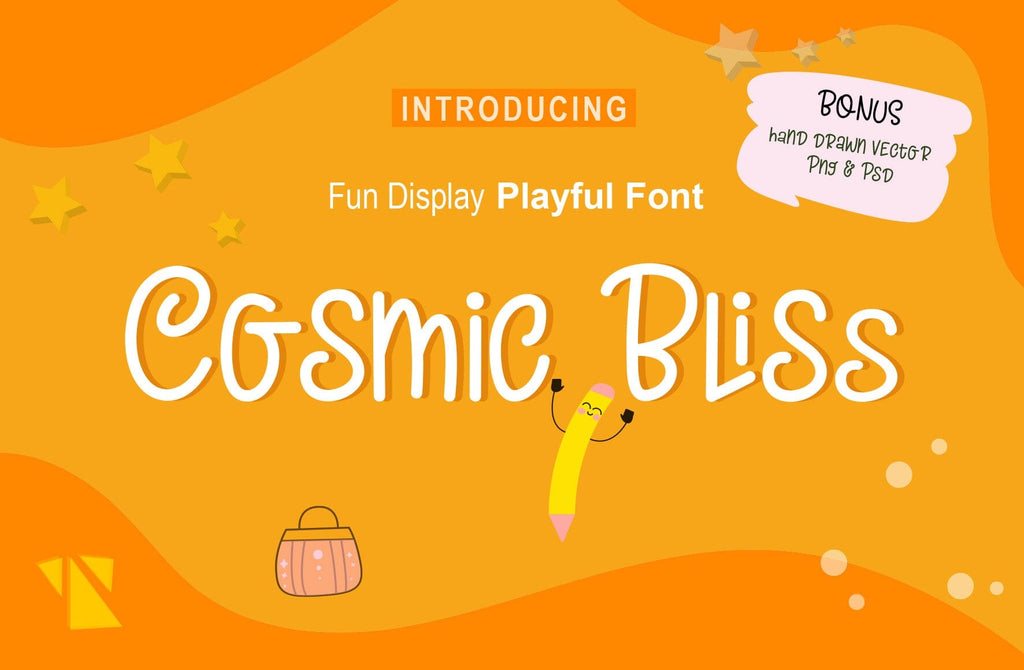 Cosmic Bliss Fun Display Font - So Fontsy