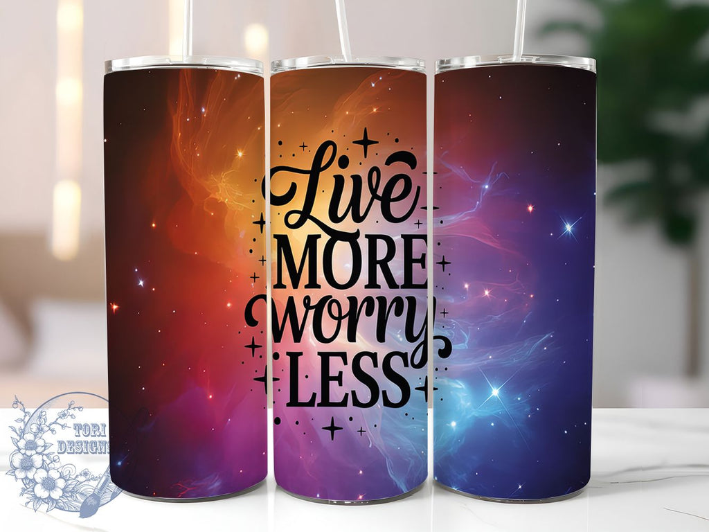 Cosmic Galaxy Mindful Inspiration Tumbler, Mindful Living Design ...