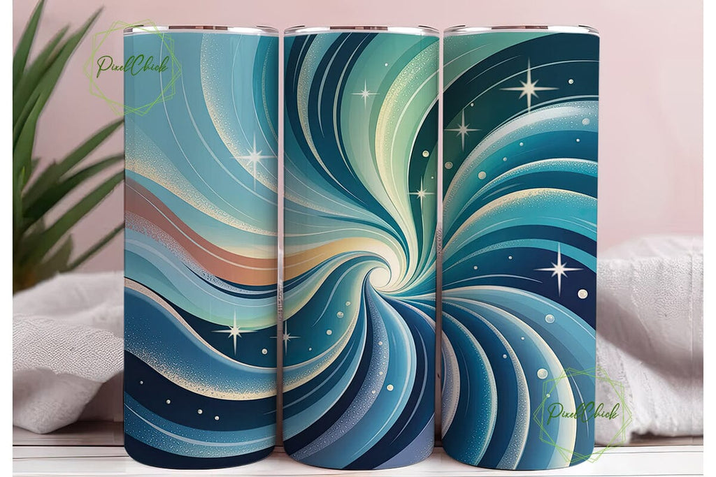 Cosmic Teal Swirl 20oz Tumbler Wrap - So Fontsy