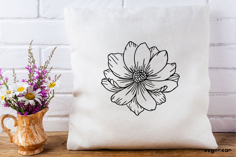 Cosmos Flower SVG - So Fontsy