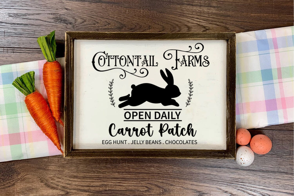 Cottontail Farms SVG I Farmhouse Easter Sign SVG I Easter - So Fontsy
