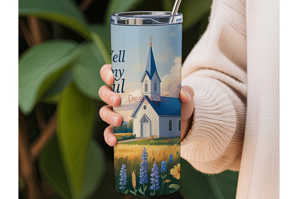 Country Church Tumbler Wrap - So Fontsy