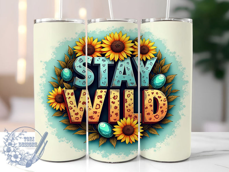 Country Girl, Stay Wild, 20oz Tumbler, Sublimation Design, Rustic Decor ...