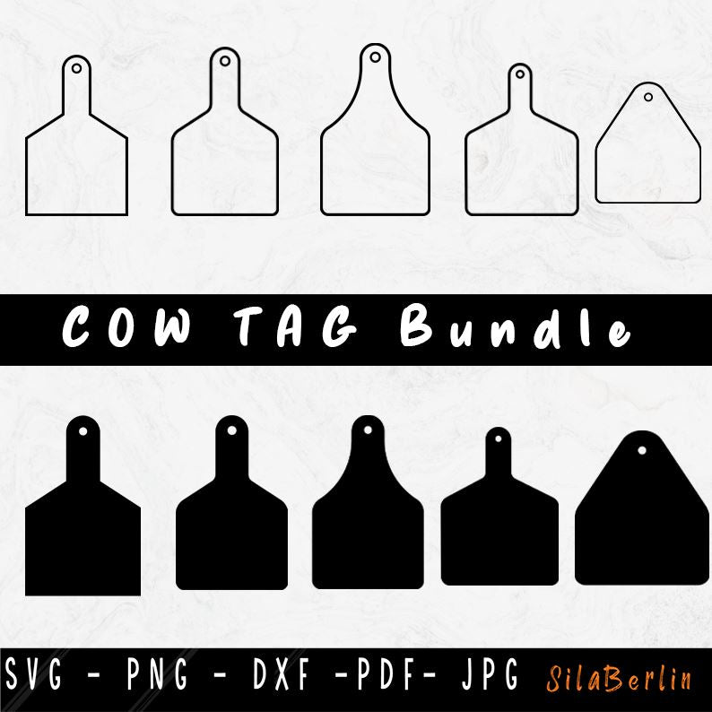 Cow tag outlined Svg, Cow tag png, Ear tag cow svg, Ear tag template ...