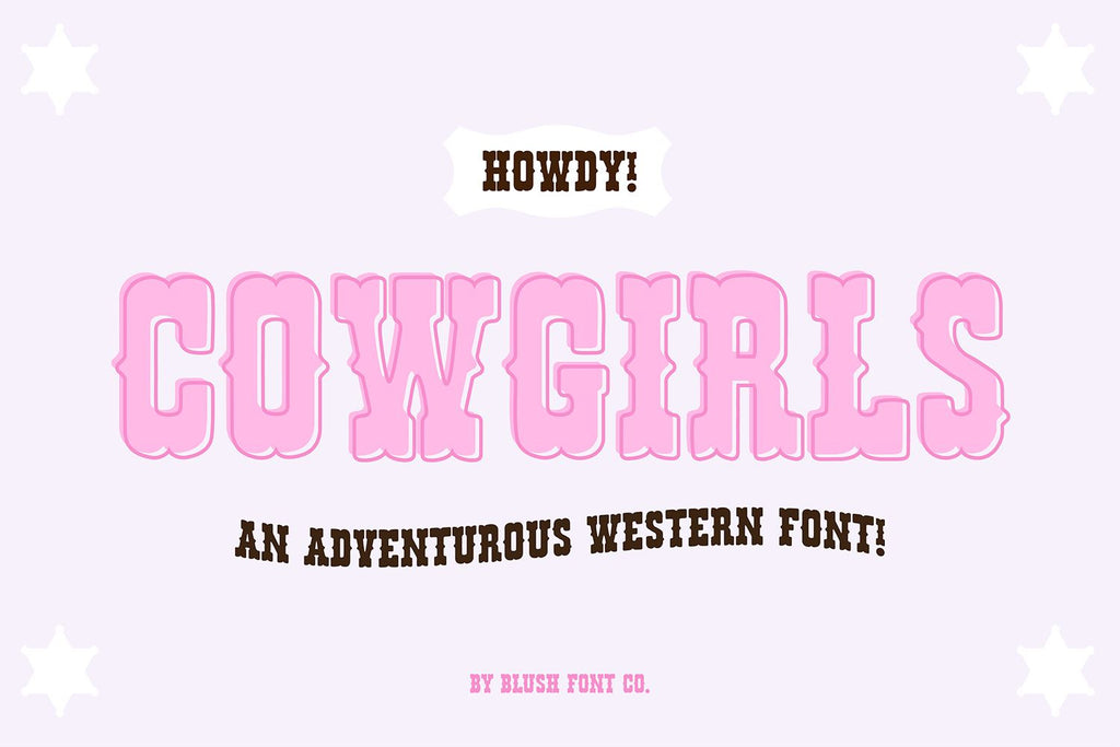 Cowgirls Fancy Western Rodeo Font - So Fontsy