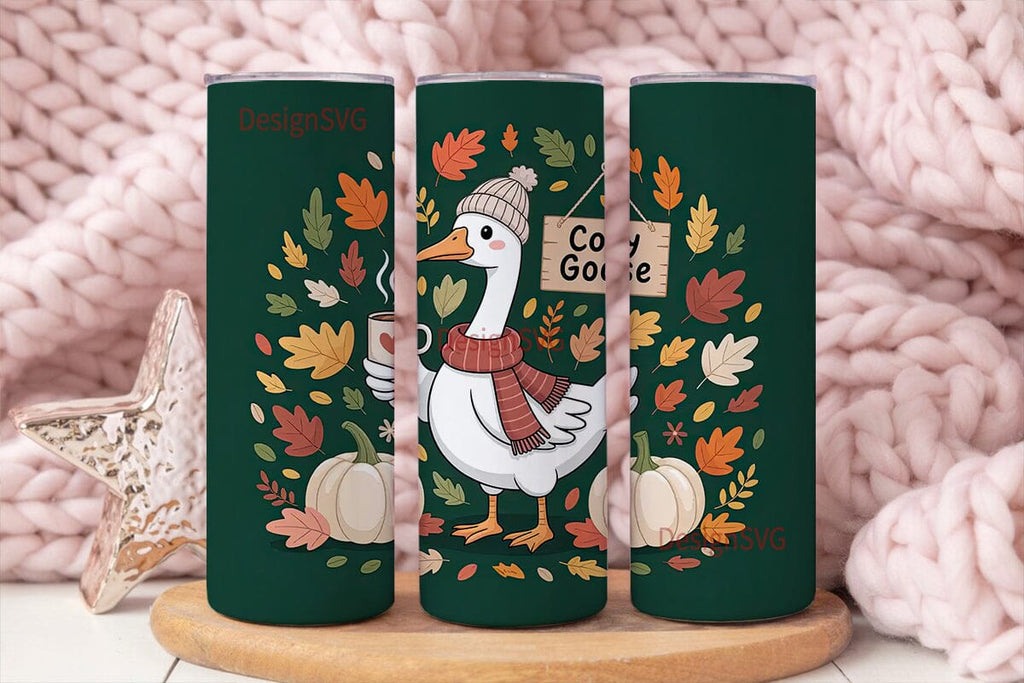 Cozy Goose Fall 20oz Tumbler Wrap - So Fontsy