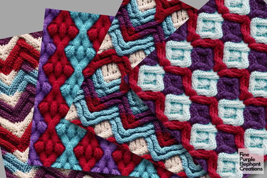 Cozy Knit Fabric Texture Sublimation - So Fontsy