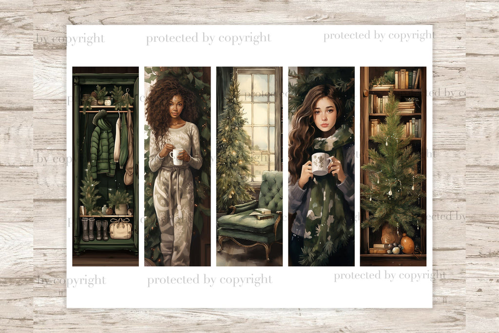 Cozy Winter Bookmarks | Booklover Printable - So Fontsy