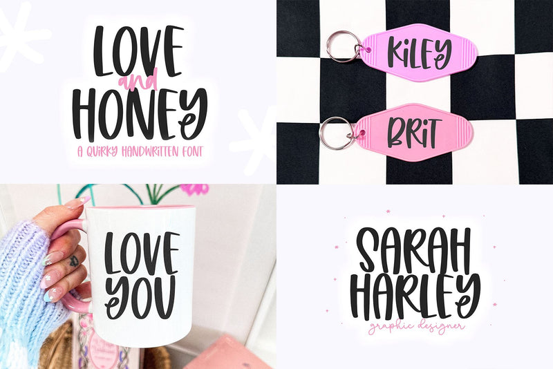 Crafty Love Font Bundle - 10 Cute Fonts - So Fontsy