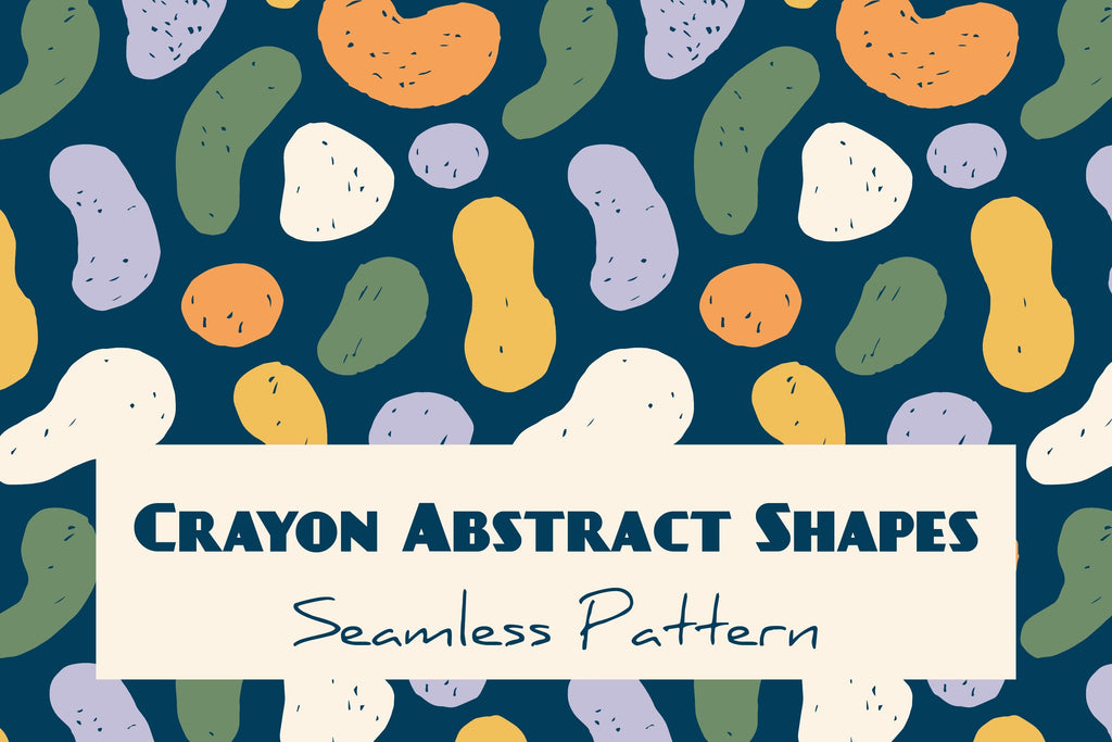 Crayon Abstract Shapes Seamless Pattern - So Fontsy