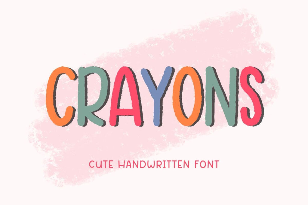 Crayons - Handwriting Font - So Fontsy