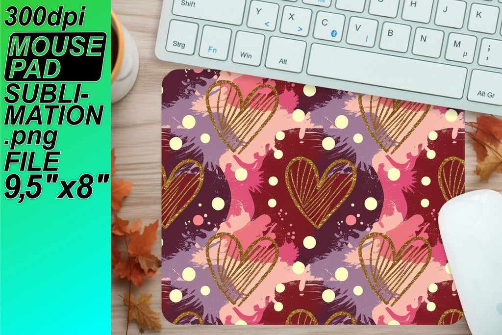 Create stunning mouse desk mats, ideal for sublimation use! , Heart ...