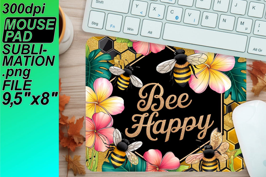 Create vibrant mouse pad designs, enhance your workspace! , Bee - So Fontsy