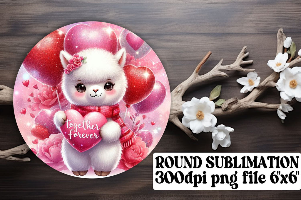 Creative circle designs, ideal for keychain sublimation! , Valentines - So Fontsy