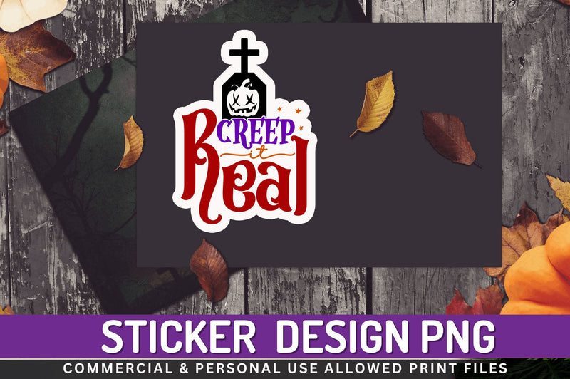 Creep it real Stickers Design - So Fontsy