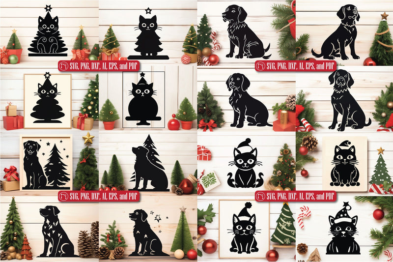 cricut Christmas Animal Ornament SVG Bundle - So Fontsy