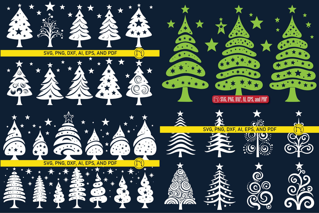 Cricut Christmas Tree SVG Mega Bundle - So Fontsy