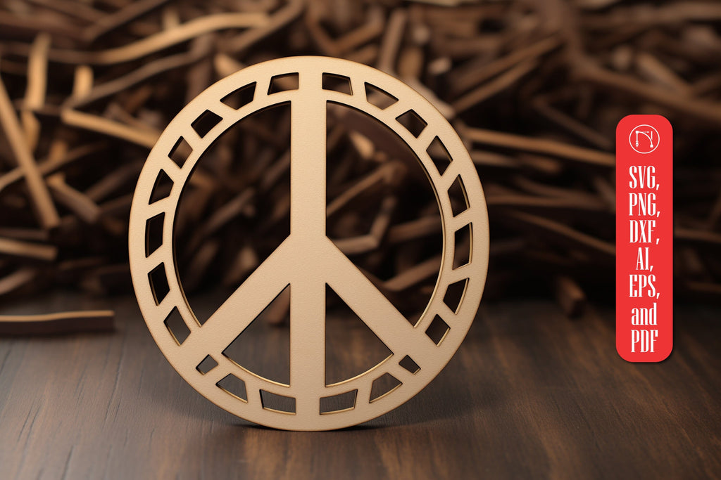 Cricut laser-cut Peace Sign SVG - So Fontsy