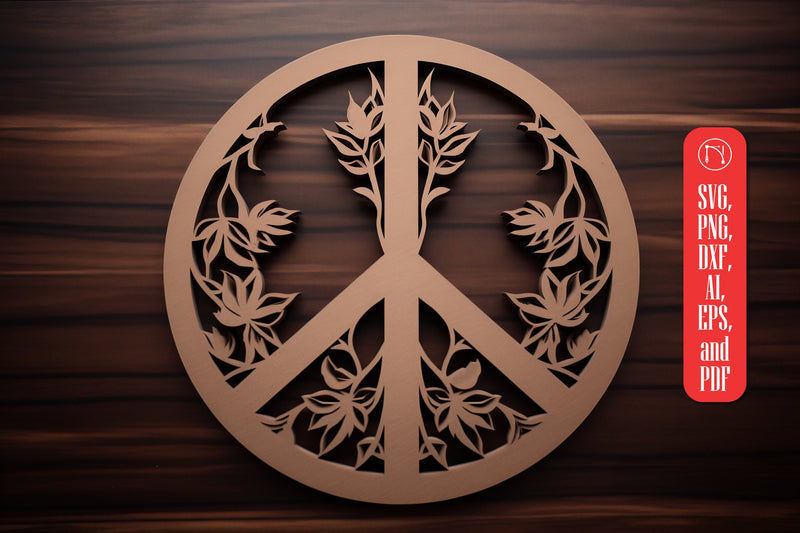 Cricut laser-cut Peace Sign SVG - So Fontsy